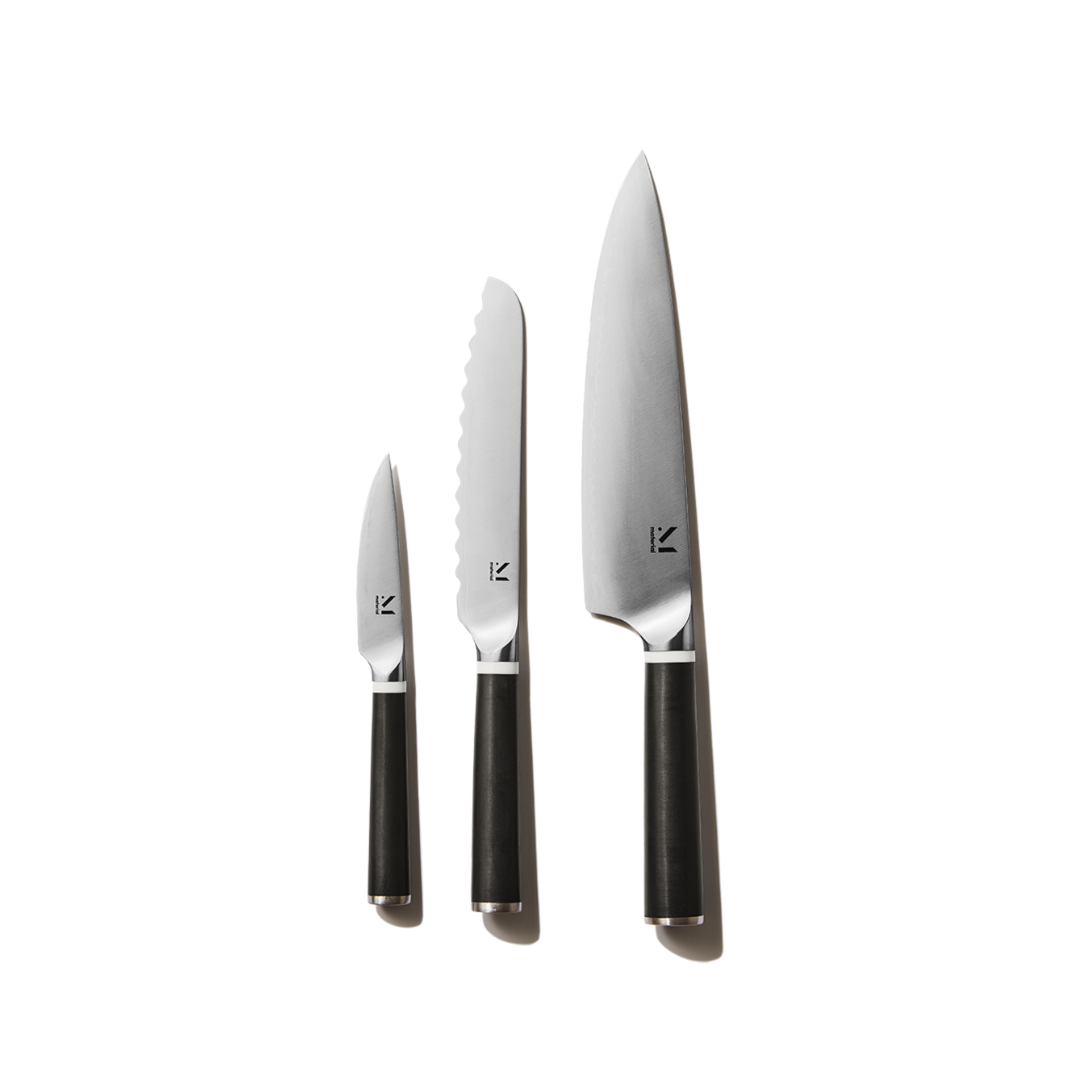 The Trio of Knives (3 Piece Set) - Almost Black – Toast & Table
